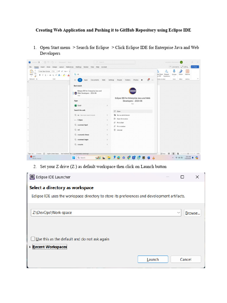 Create And Deploy Web App With Eclipse Pdf Computing Platforms Software