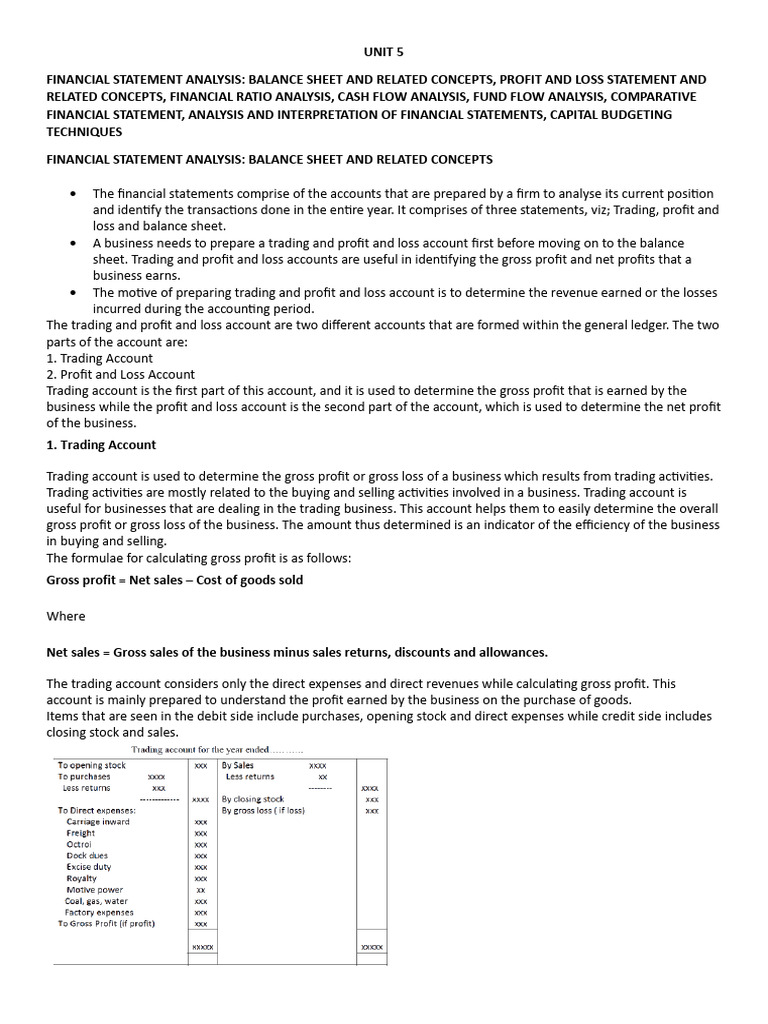 Unit5 MEFA | PDF | Expense | Income Statement