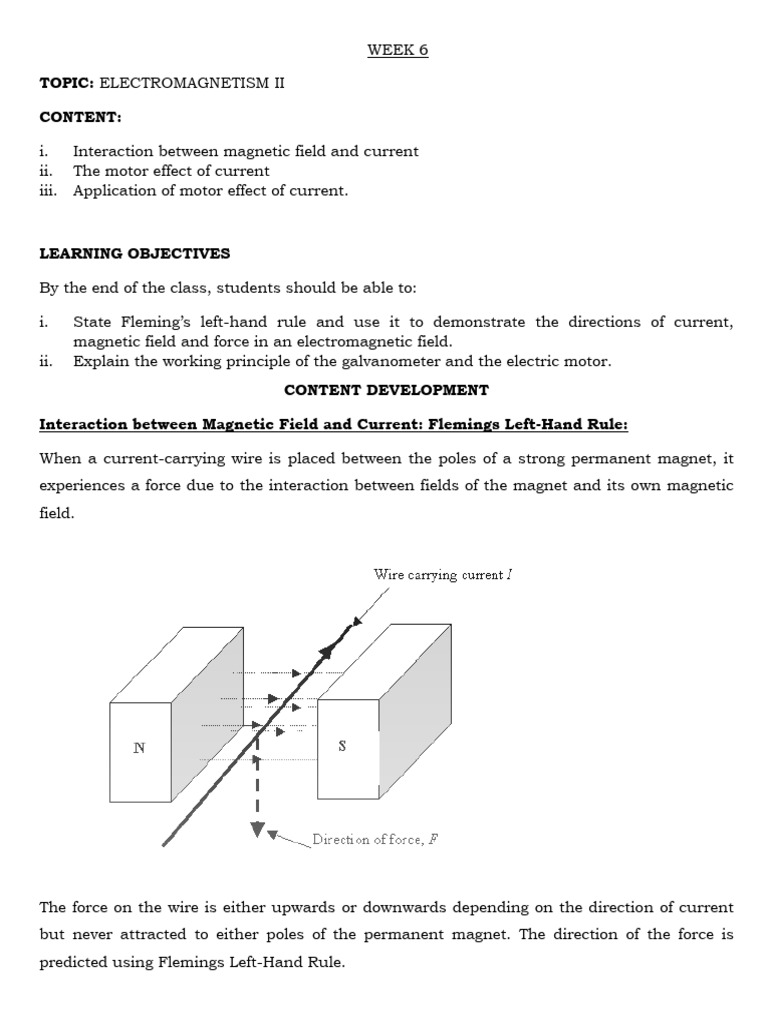Electromagnetism II: Motor Effect Explained | PDF | Electric Motor ...