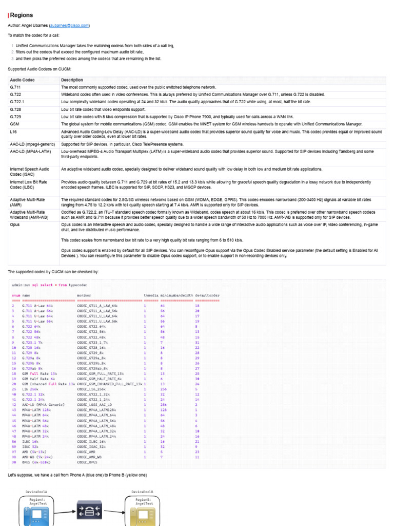 Optimizing Call Quality With CUCM Regions | PDF | Information And Communications Technology ...