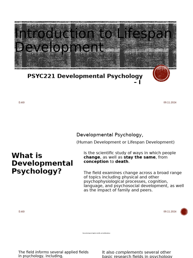 Overview of Lifespan Development Principles | PDF | Developmental ...
