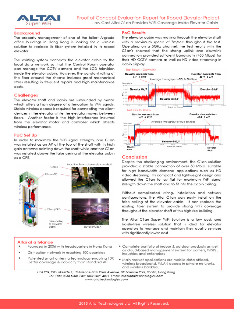 PoC Evaluation Report For Roped Elevator Project | PDF | Wi Fi | Elevator