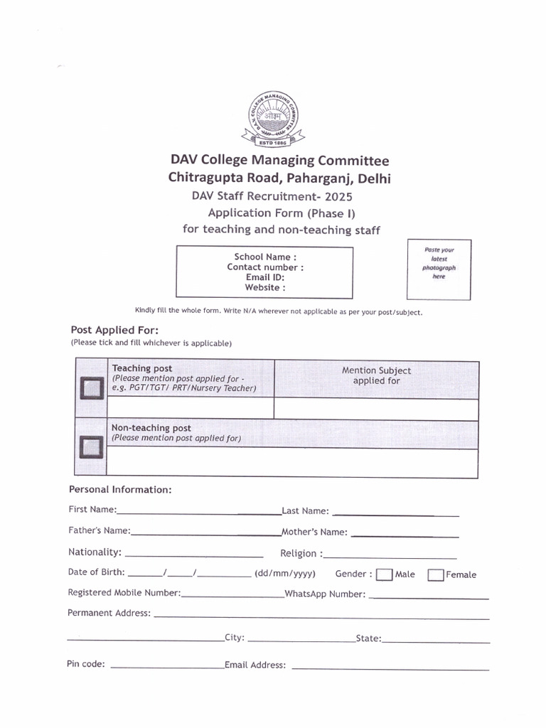 NoticeBoard B9ece363 7d52 4c29 8022 624070d13259 APPLICATION FORM | PDF