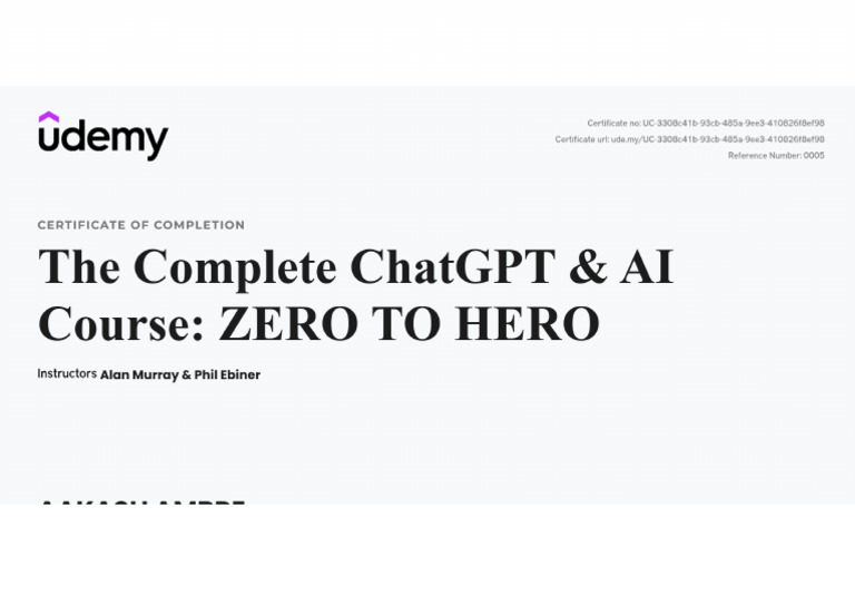 Udemy Certificate | PDF