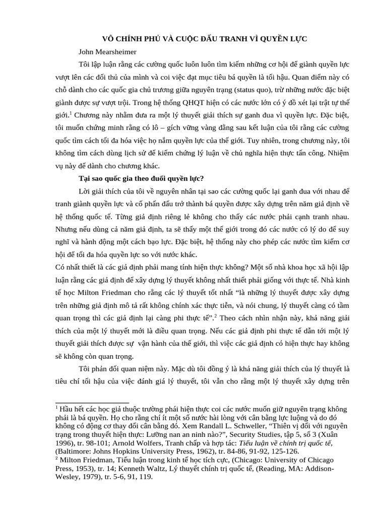 Vô Chính PH Final | PDF