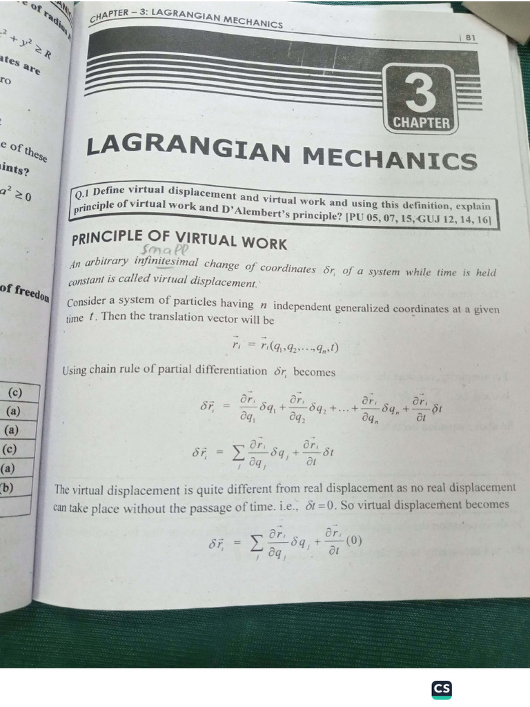 Classical Mechanics Lec 3 | PDF