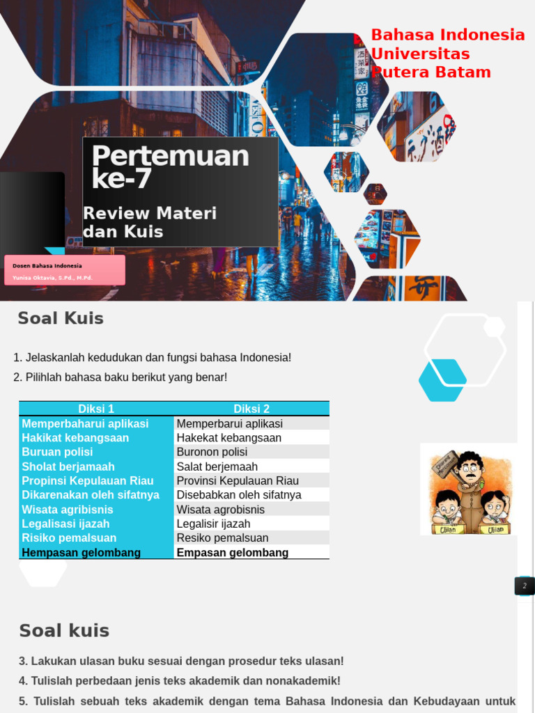 Pertemuan 7-Review Materi Dan Kuis | PDF