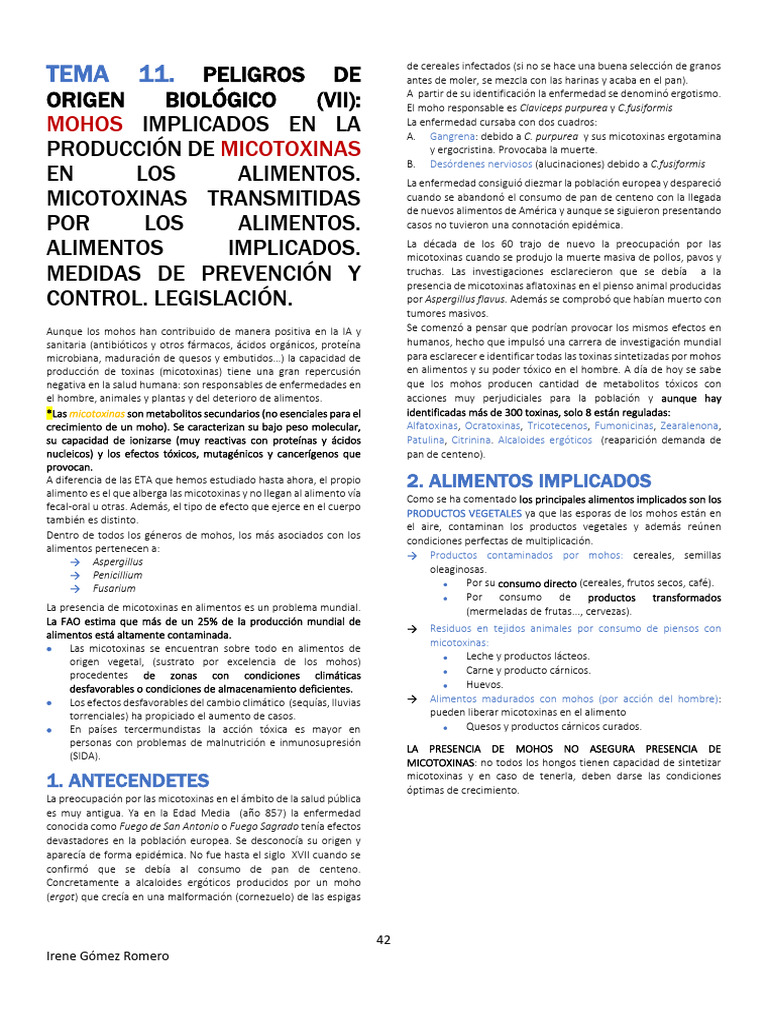 Hig - T11 | PDF | Micotoxinas | Alimentos