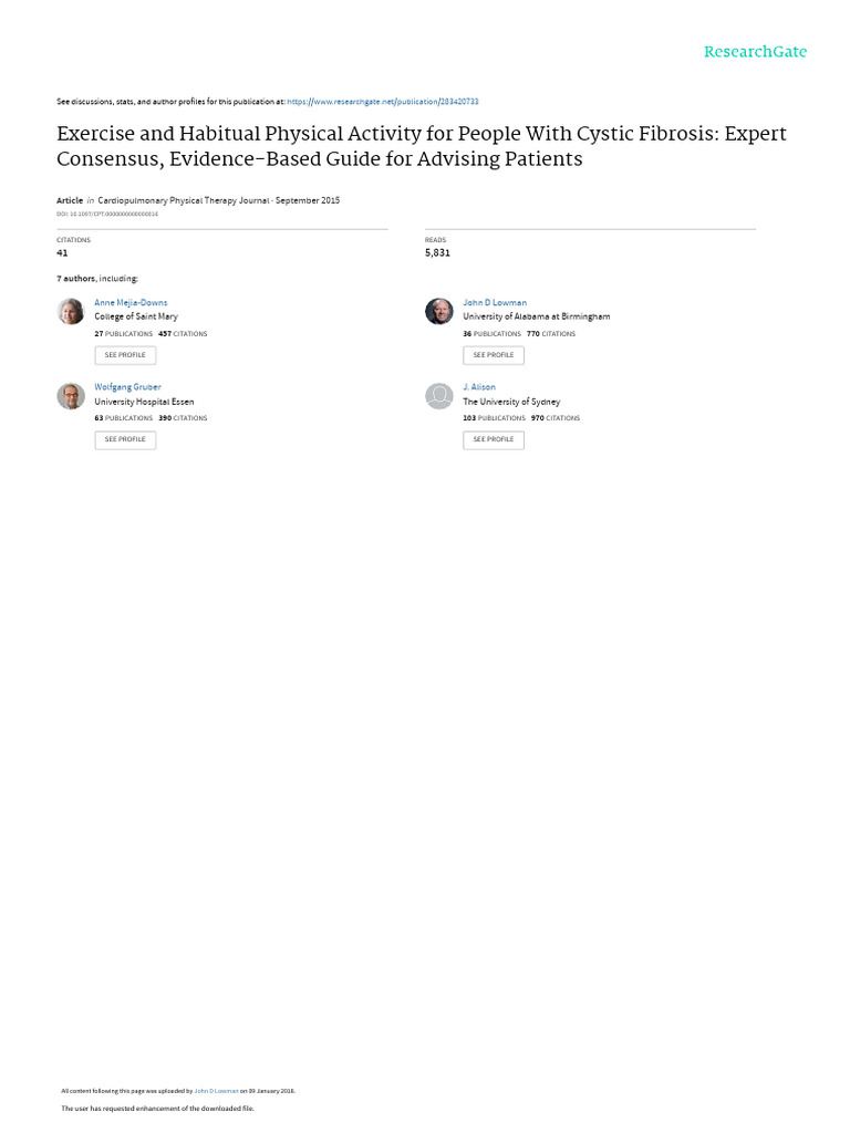 Exercise and Habitual Physical Activity For People.99997 | PDF ...