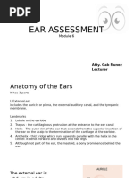 Ear Assessment Study Notes | PDF | Ear | Hearing