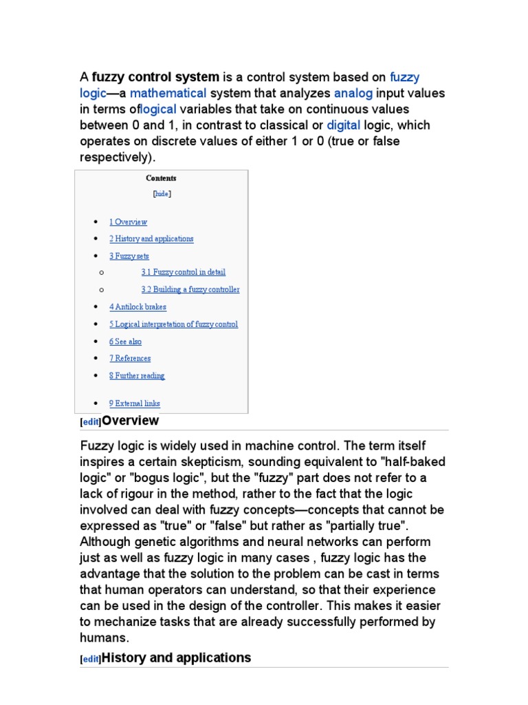 Fuzzy Logic Mathematical Analog Logical Digital Pdf Fuzzy Logic