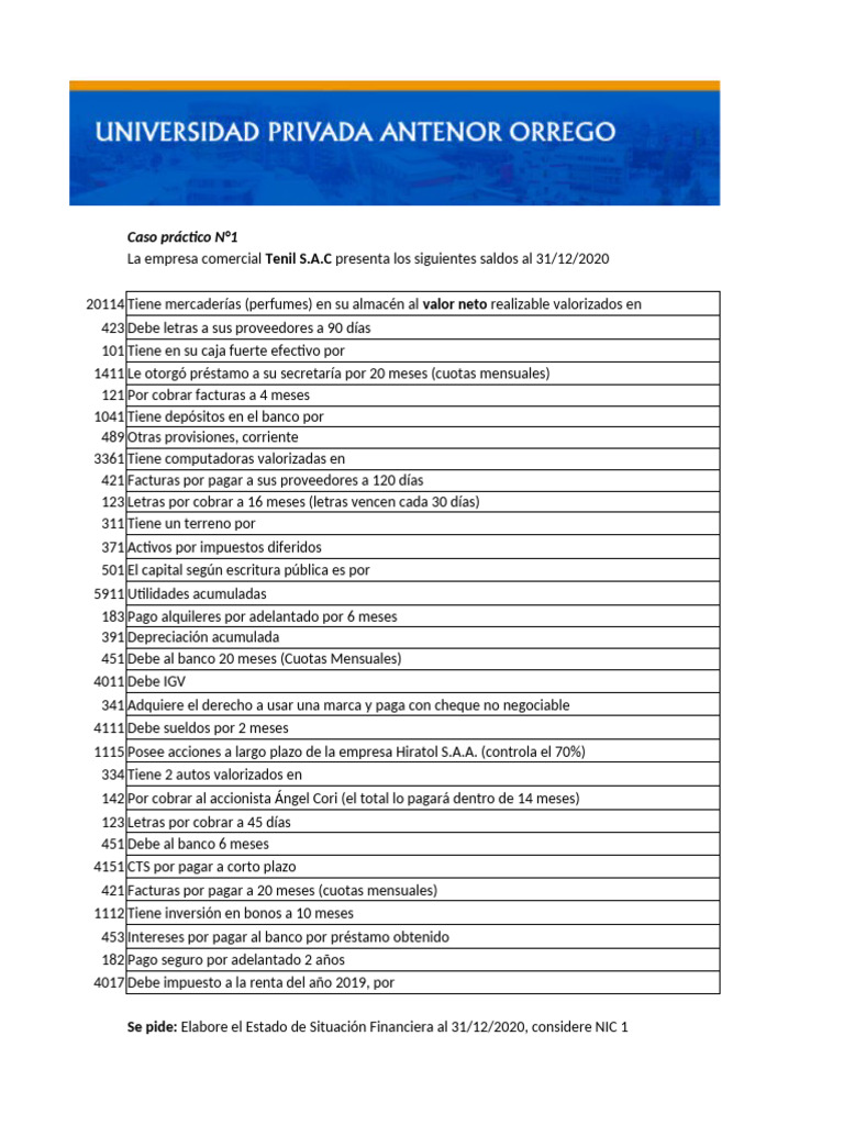 Informe Financiero de Tenil S.A.C. | PDF | Bancos | Estado de resultados
