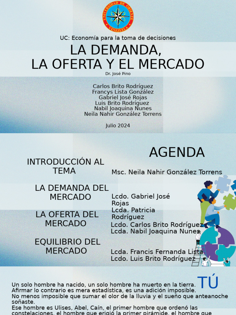 La Demanda, La Oferta y El Mercado | PDF | Oferta (economía) | Mercado ...