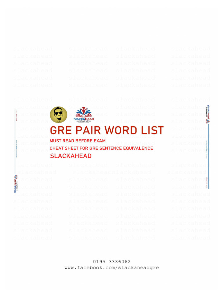 Pair Words Must Learn Befoer Exam With Meaning - 0195 3336062 | PDF
