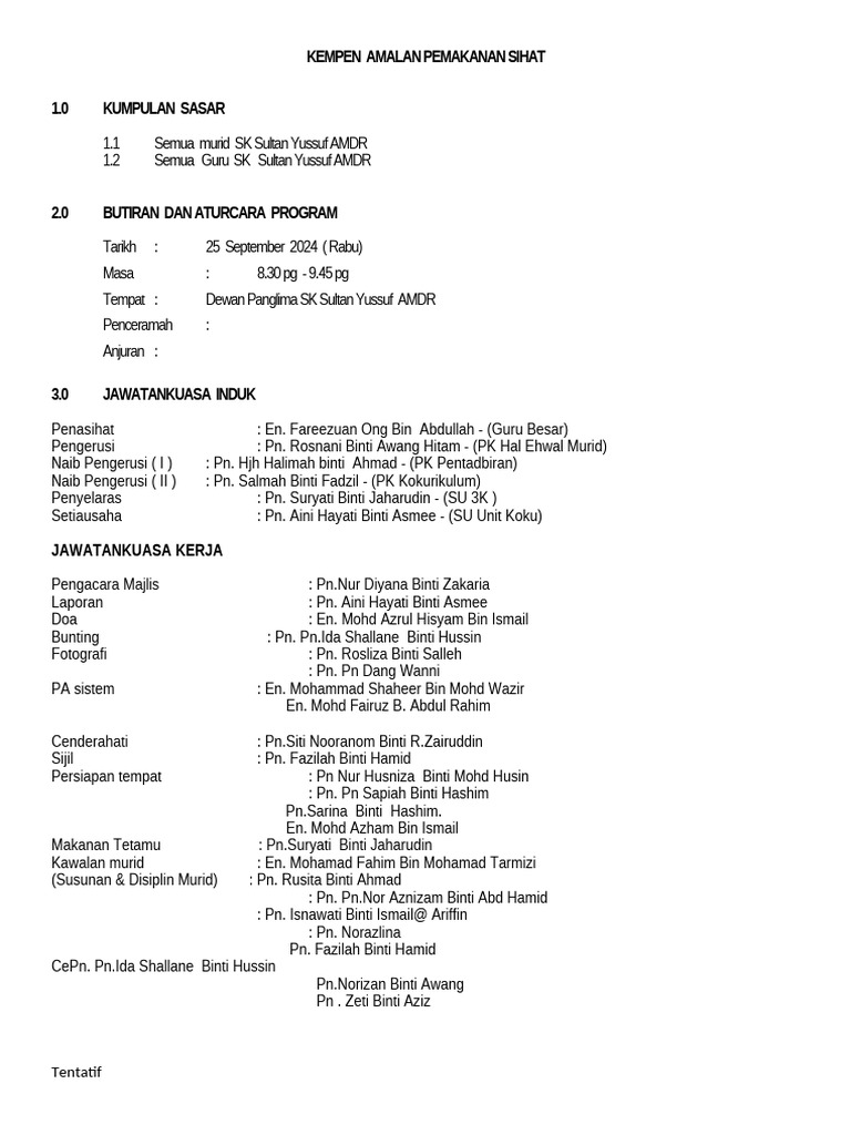 Kempen Pemakanan Sihat | PDF