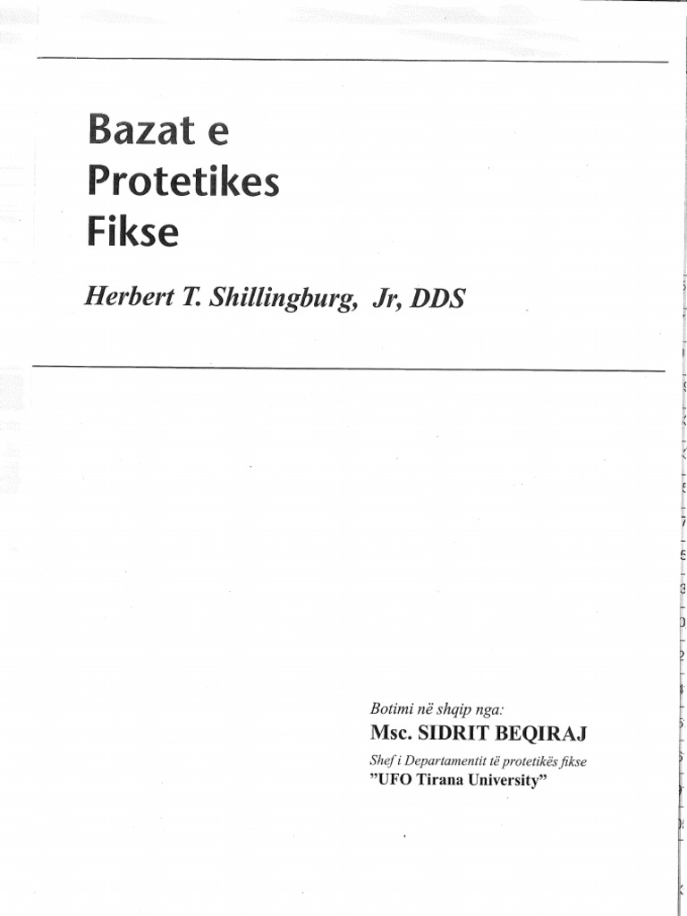 Bazat e Protetikes Fikse Pj.1 | PDF