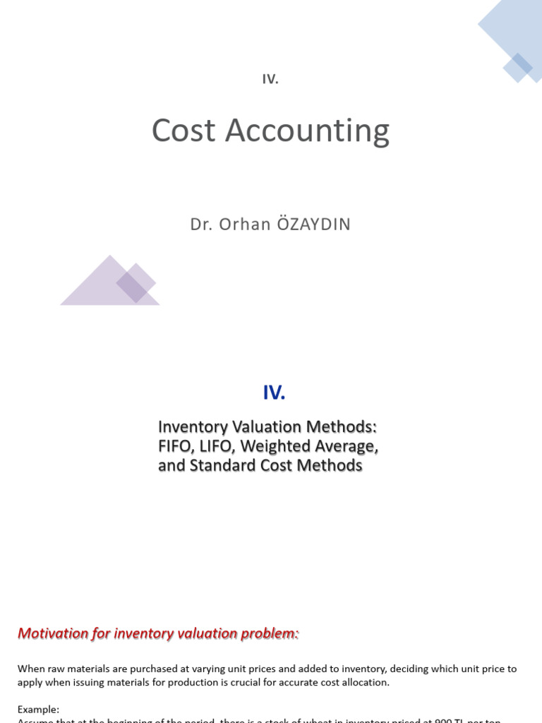 Cost Accounting 04 Pdf Inventory Cost Of Goods Sold