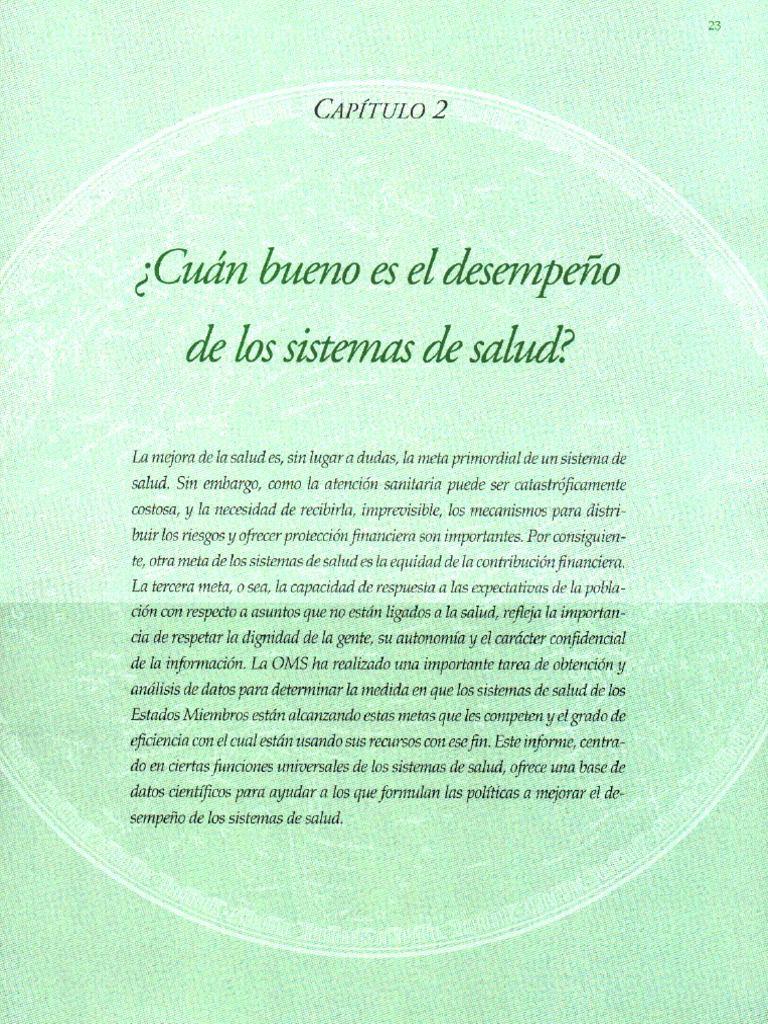 2000 - OMS - Informe Mundial Capitulo2 - Es | PDF
