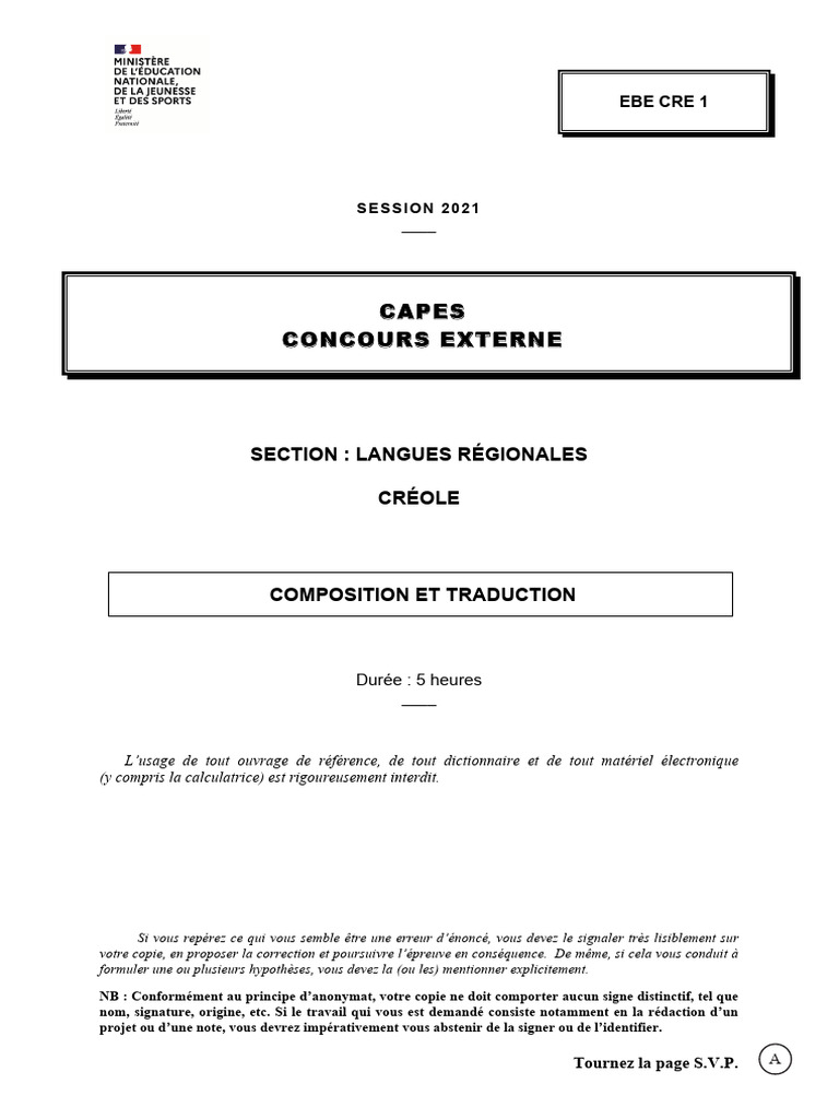 Création artistique en créole | PDF | Religion et spiritualité