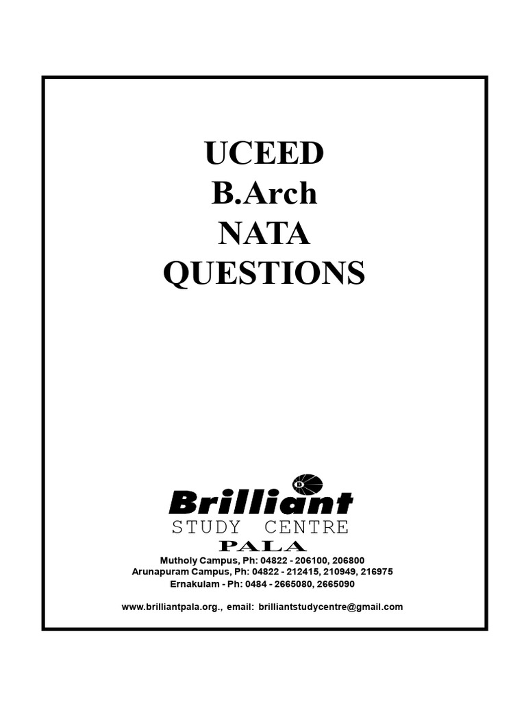 Uceed B.arch Nata Questions | PDF