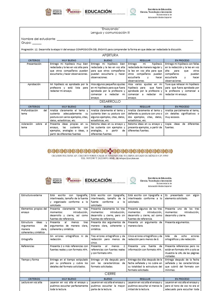 Progresión 12 | PDF | Ensayos | Estilo apa