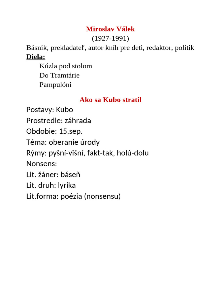Ako Sa Kubo Stratil | PDF