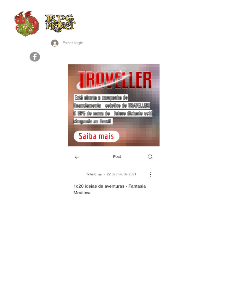 1d20 Ideias de Aventuras - Fantasia Medieval - Rpgplanet | PDF | Ficção ...