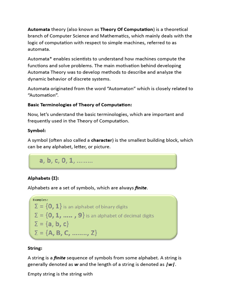 ACD Unit 1 | PDF | Automata Theory | Regular Expression