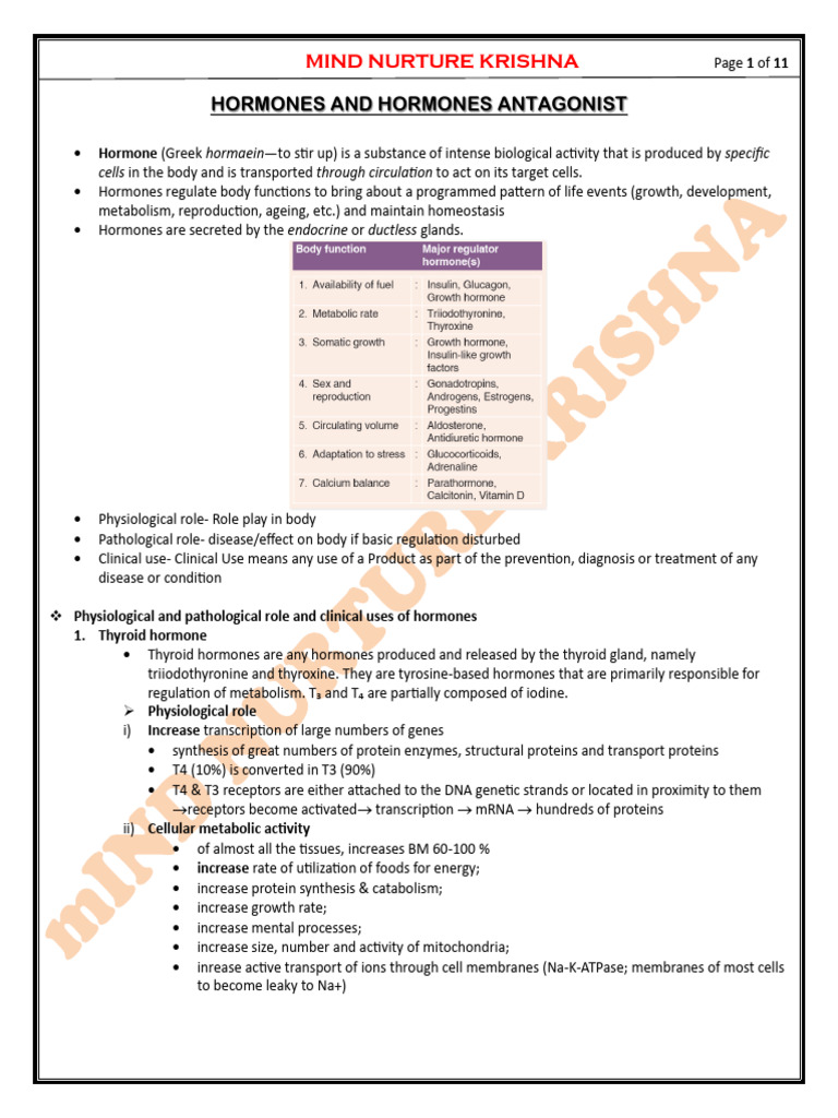 Antagonist Hormones: Calcitonin Insights | PDF | Thyroid | Hyperthyroidism