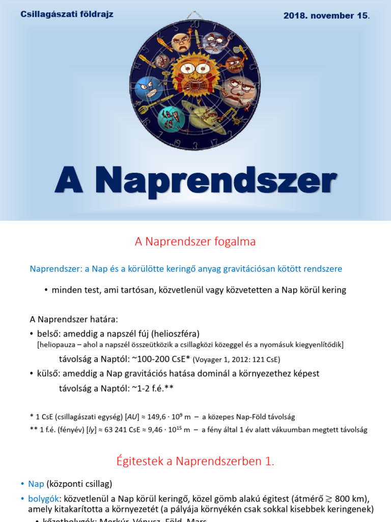 Naprendszer 1 | PDF
