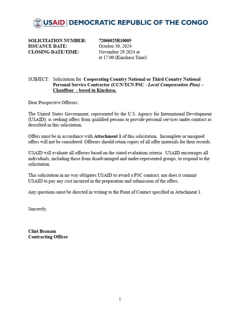Usaid 241105 03 01-1-8 | PDF | United States Agency For International ...
