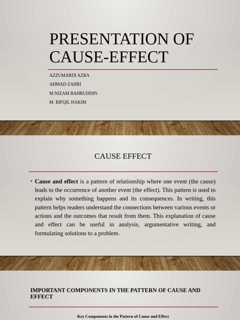 Presentation and Cause-effect | PDF | Causality | Diseases And Disorders
