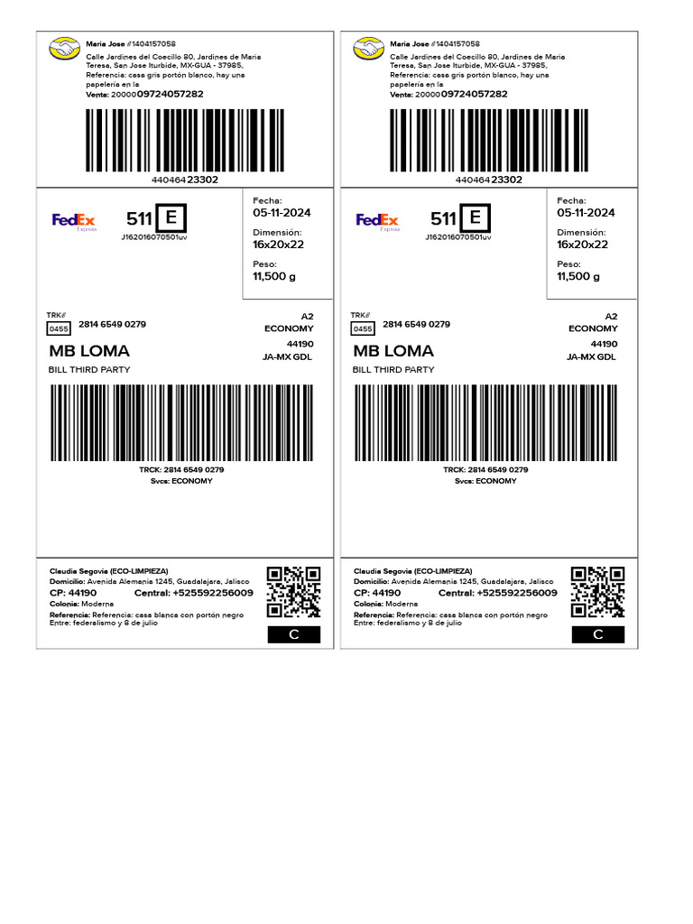 Shipment Labels 241105155245 | PDF