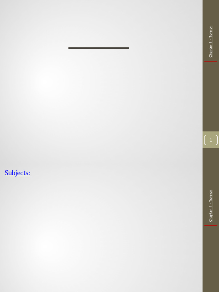 GCV405 RCII Chapter 1 Torsion | PDF | Beam (Structure) | Stress (Mechanics)
