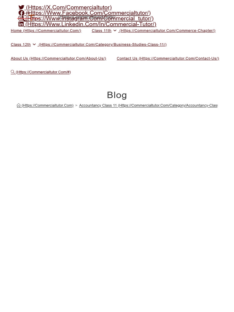 Accountancy Class 11 Chapter 9 Books of Original Entry - Journal - Commercial Tutor | PDF ...