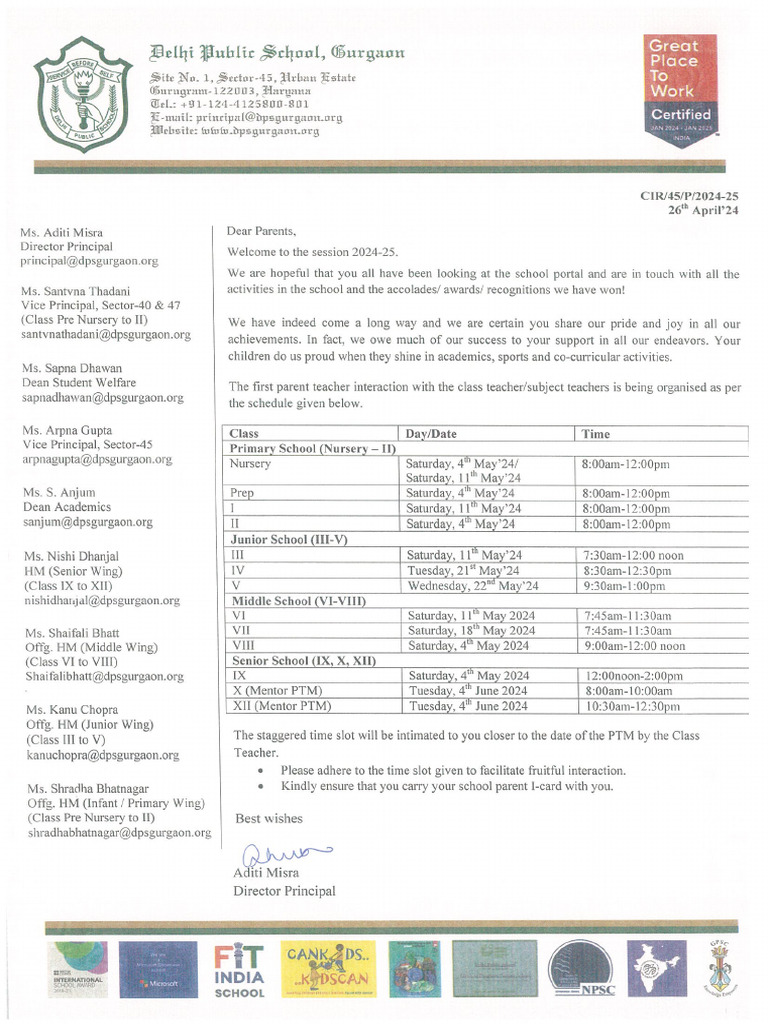 PTM Circular 2024 - Combined | PDF