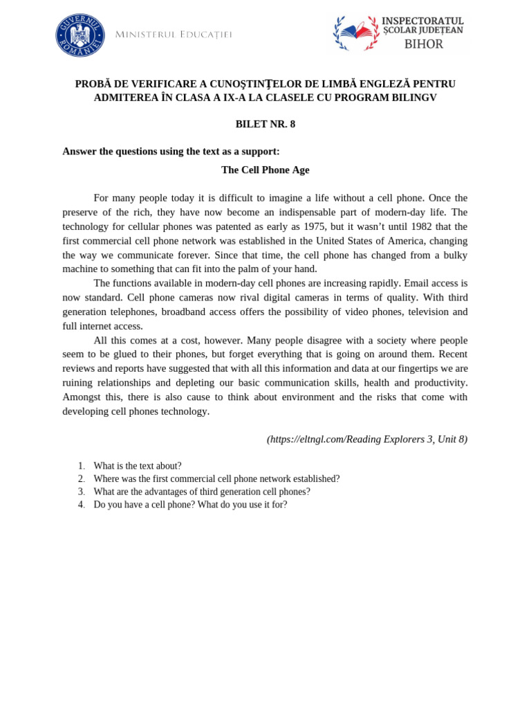 Text 8-Bilingv | PDF