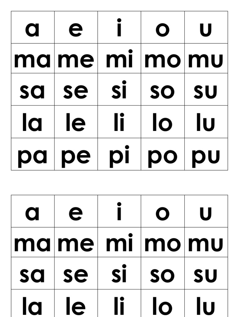 Silabas M S L P | PDF