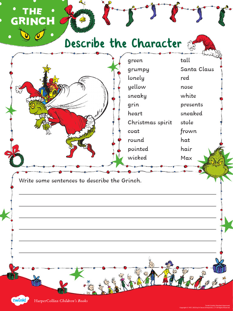 T e 1698743275 The Grinch Character Description Activity Sheets Ages 5 ...