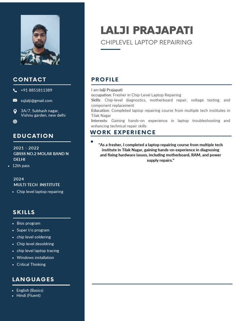 Blue Simple Professional CV Resume - 20241107 - 105240 - 0000 | PDF