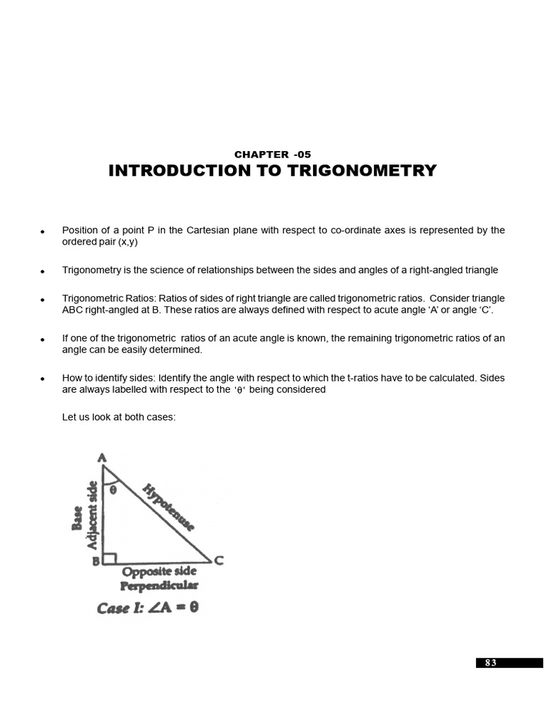 Trigonometry Basics & Exercises | PDF | Trigonometric Functions | Trigonometry