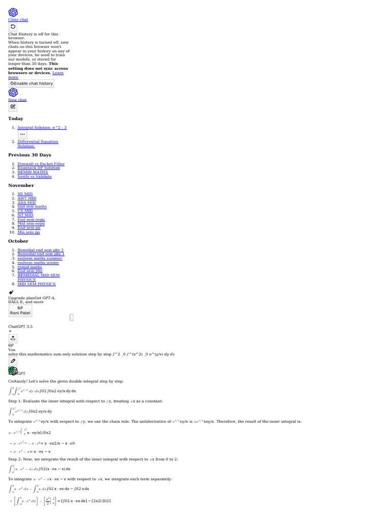 Integral Solution - e 2 - 3 | PDF | Coordinate System | Integral
