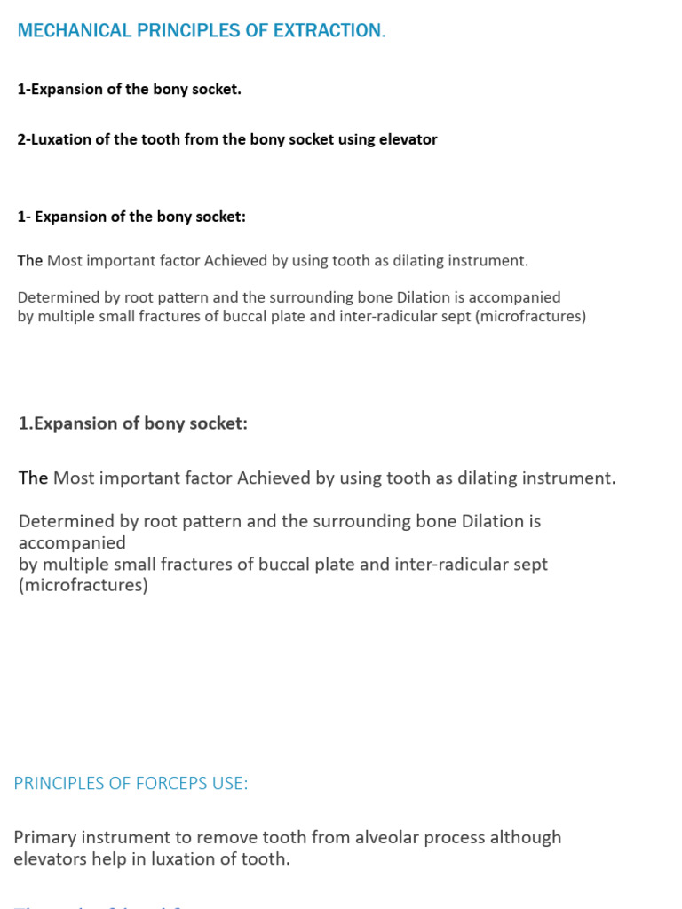 Extractions 2 | PDF | Human Tooth | Dentistry Branches
