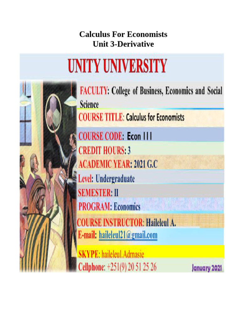 Cha 3 Calculus Derivative | PDF | Derivative | Tangent