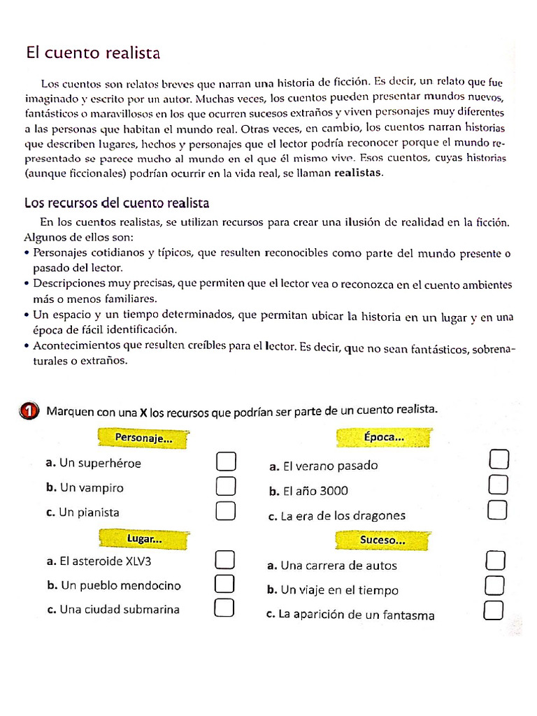 El Cuento Realista | PDF