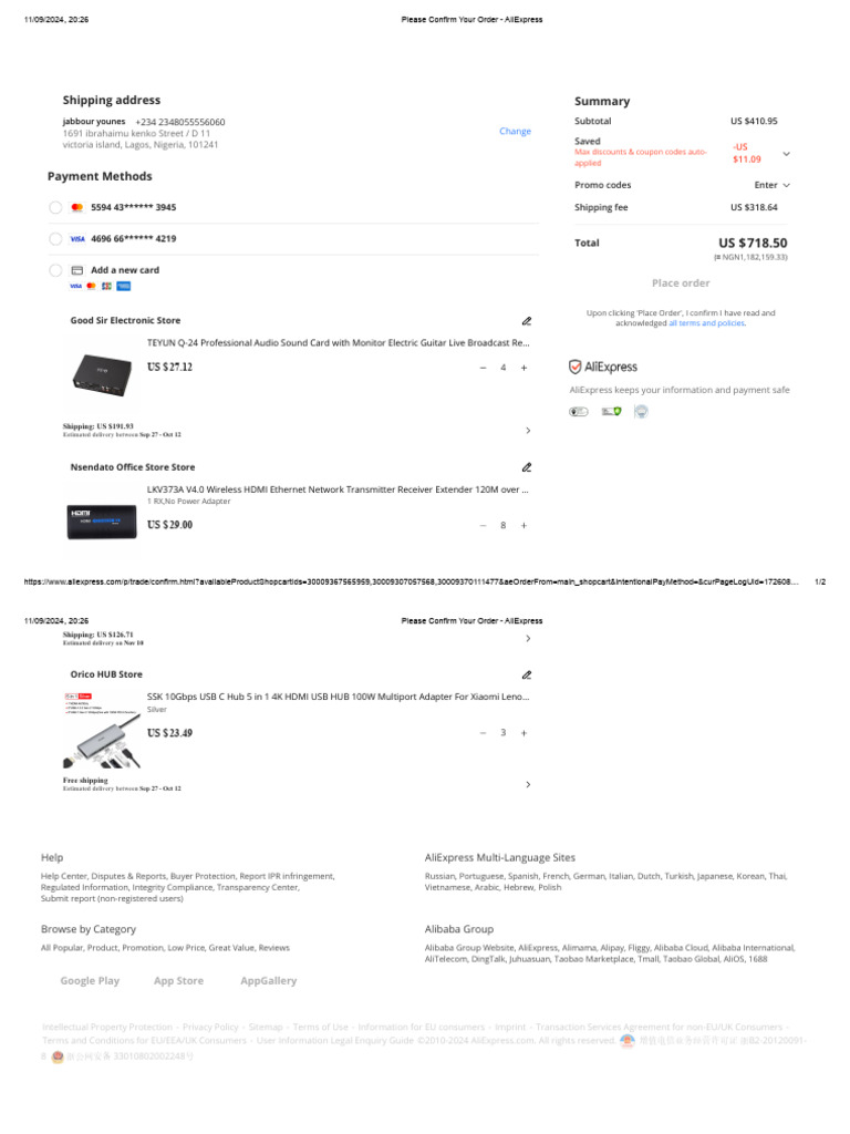 Sakis Order Sep 2024 | PDF | Alibaba Group