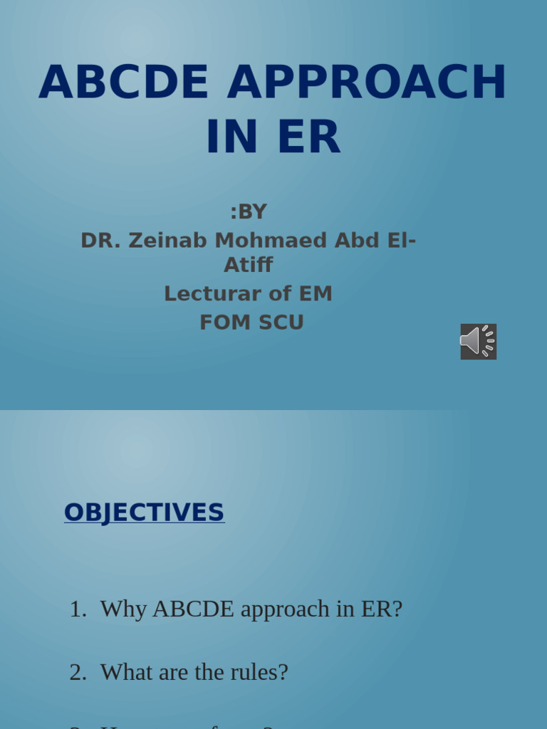 1.abcde Approach in Er | PDF | Chronic Obstructive Pulmonary Disease | Respiratory Diseases