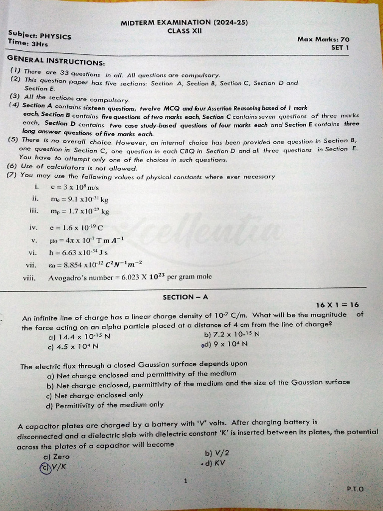 Physics Mid Term | PDF