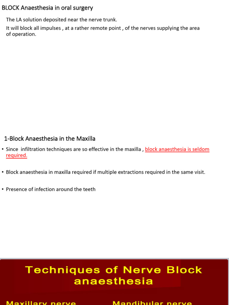 Maxillary and Mandibular Block Anaesthesia Techniques | PDF | Mouth ...