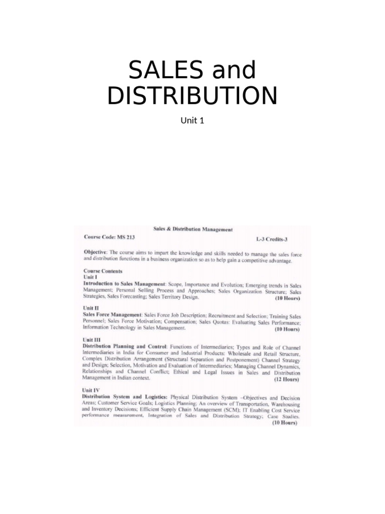 SDM 1 | PDF | Sales | Retail